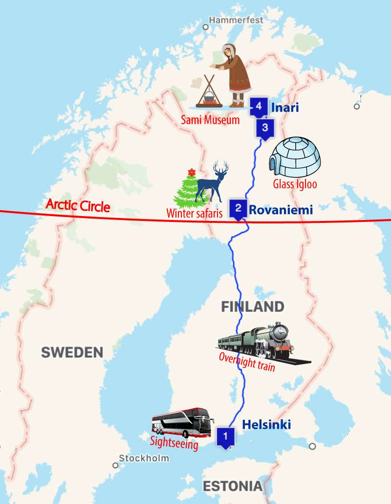 Northern Lights & Glass Igloo Stay in Lapland | Santa Train