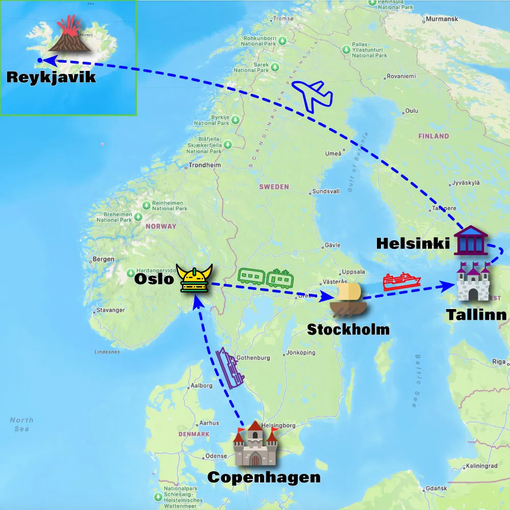 14-Day Nordic Countries Tour: Denmark, Finland, Iceland & More
